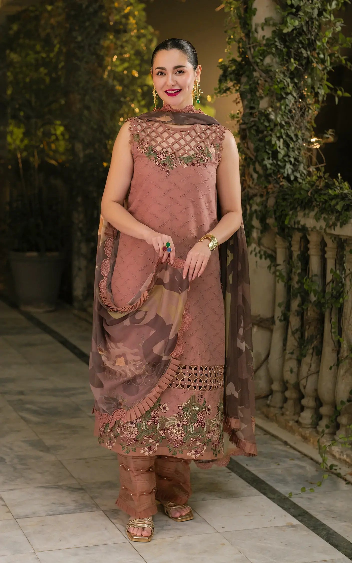 Asifa and Nabeel | Gulkari Summer 25 | Saffron Day (GKL-04) – Libayah